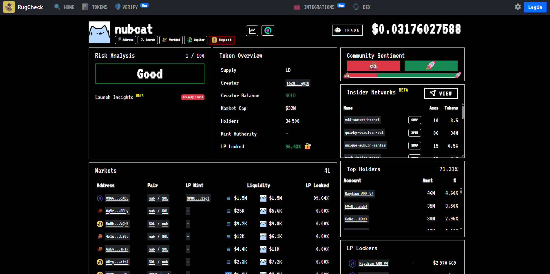 RugCheck: outil d'analyse pour détecter les rug pulls Solana