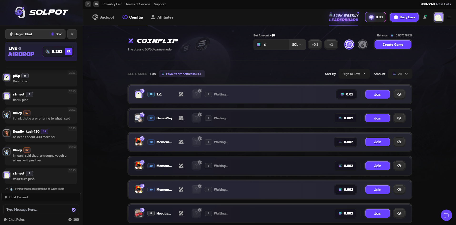 Solpot on Solana: On-Chain Coinflip and Jackpot